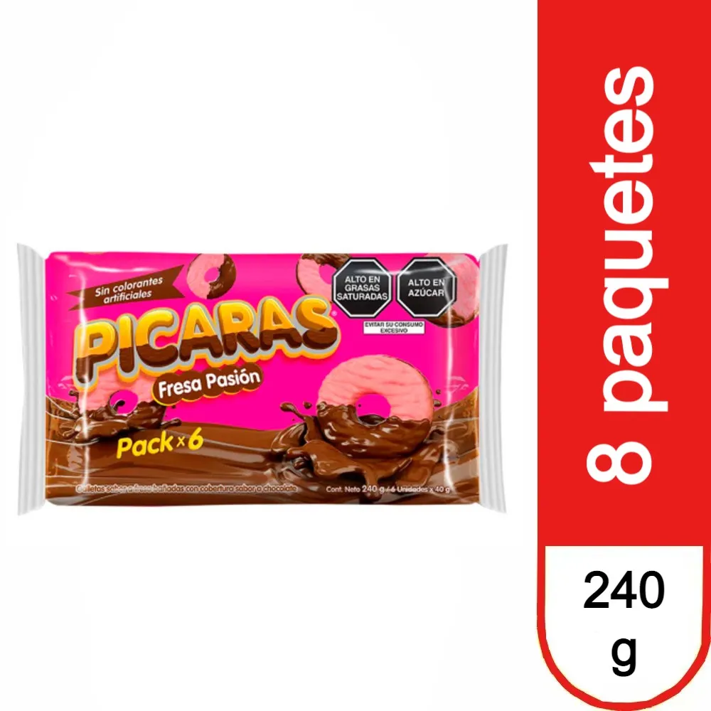 PICARAS FRESA 240 GR X 8 unid. - Distribuidora Daywi | Licores ...