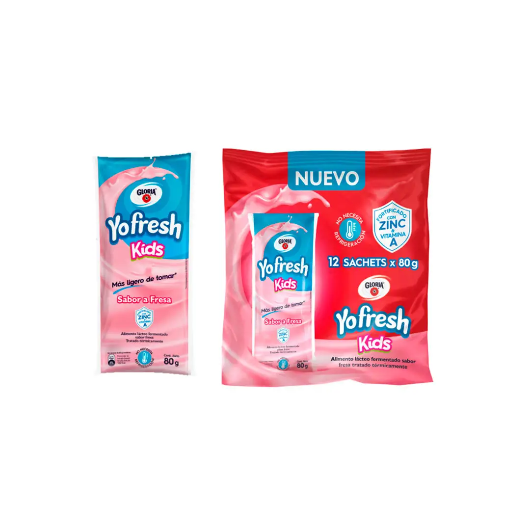 GLORIA YOFRESH FRESA SACHET 80 gr * 12 Unid. - Distribuidora Daywi ...